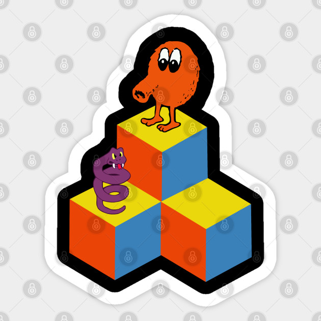 Qbert Game - Qbert Game - Sticker | TeePublic