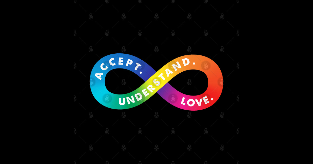 Rainbow Infinity Symbol For Neurodiversity - Neurodiversity - Posters ...