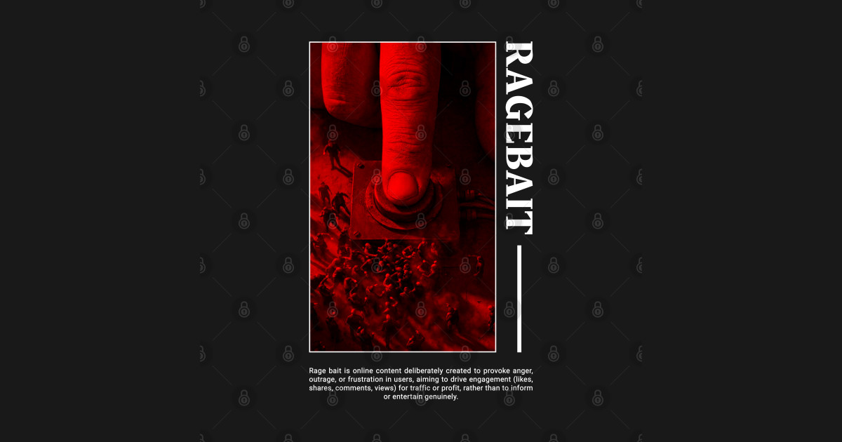 Ragebait – Dark Social Commentary Streetwear Illustration Dark color ...