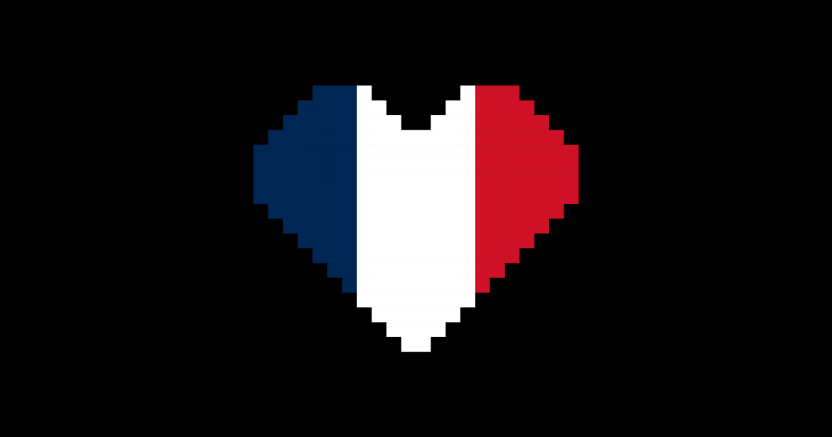 French Flag Pixel Art, France Flag pixel art - French - Posters and Art ...