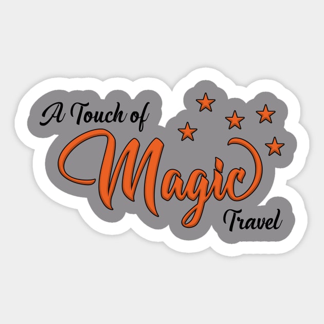 Orange ATOM Logo - Atom Logo A Touch Of Magic Travel - Sticker | TeePublic