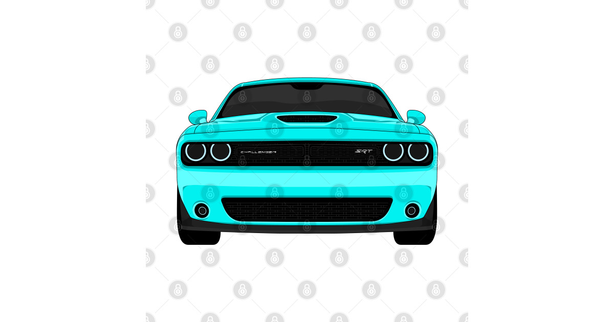 CHALLENGER AQUA - Dodge Hellcat Challenger - Crewneck Sweatshirt ...