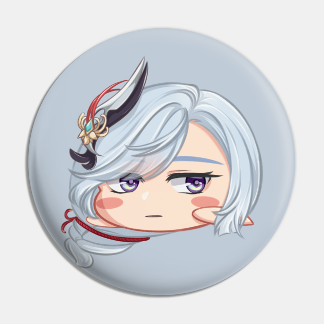chibi shenhe genshin fanart - Genshin Impact - Pin | TeePublic