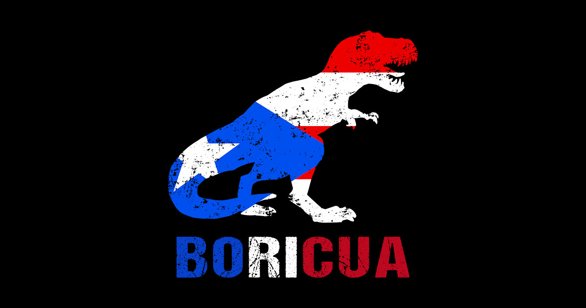 Boricua Puerto Rican Flag Dino Rico Hispanic Heritage Gift For Men ...