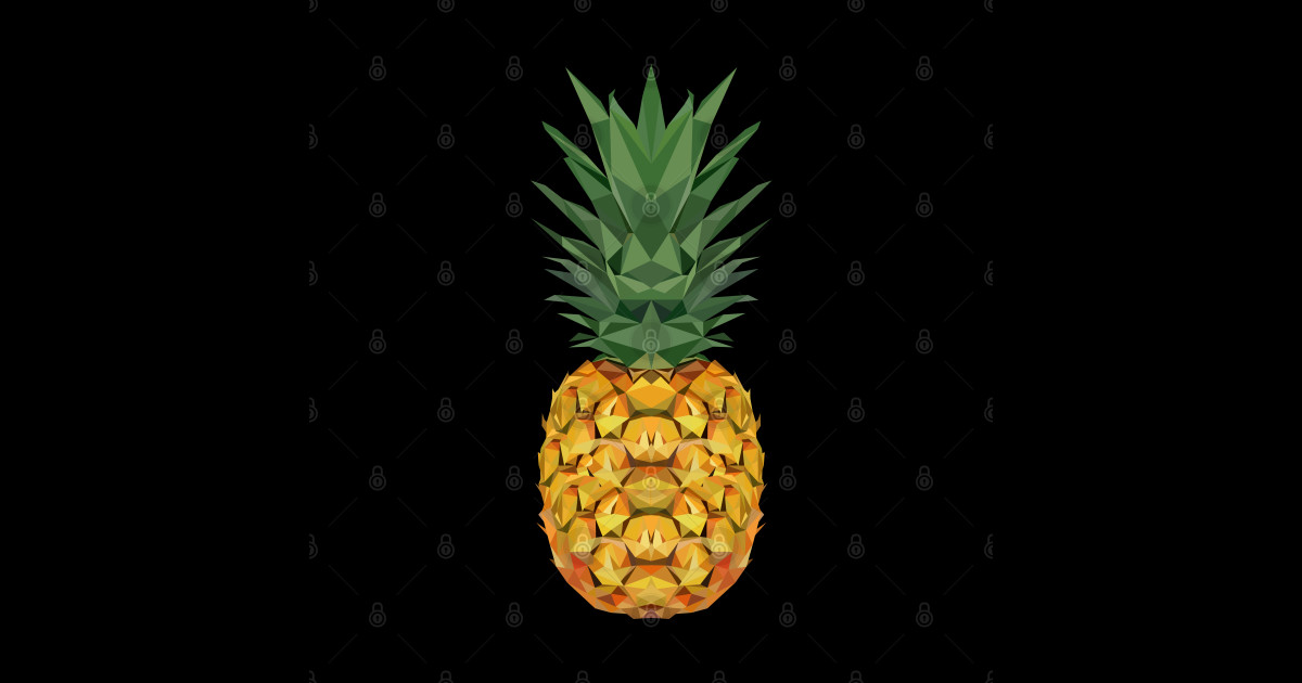 Pineapple Low Poly Art - Pineapple - Posters and Art Prints | TeePublic