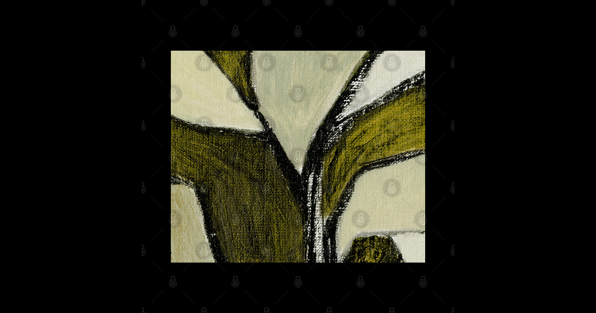 Olive Green Abstract Art - Abstract - Sticker | TeePublic