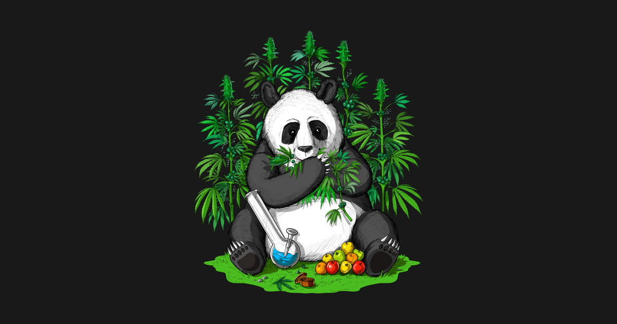 Panda Weed Stoner - Panda Weed - T-Shirt | TeePublic