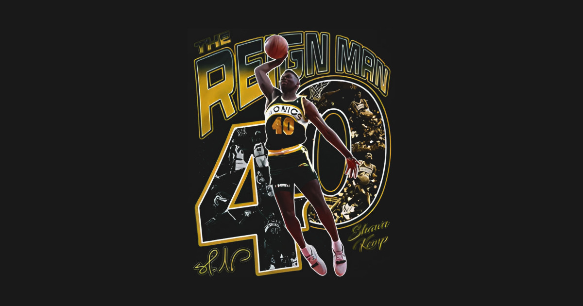 Shawn Kemp The Reign Man - Shawn Kemp - T-Shirt | TeePublic