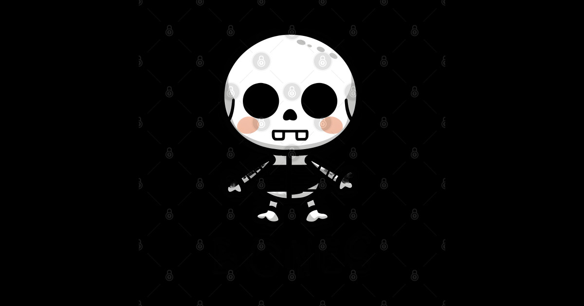 Cute Kawaii skeleton - Kawaii Skeleton - Posters and Art Prints | TeePublic