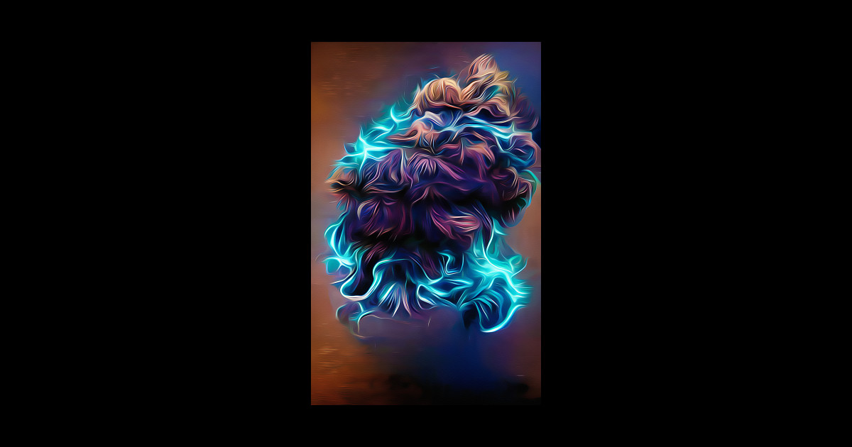 Blue Cold Hairy Bioluminescent Nug Bud Weed - 420 - Magnet | TeePublic