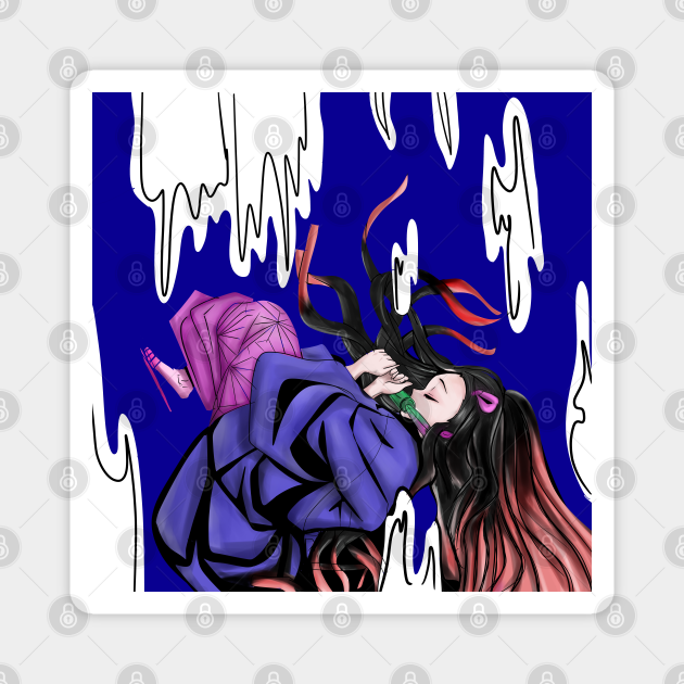 Blue dream Nezuko in kimetsu no yaiba - Kimetsu No Yaiba - Magnet ...