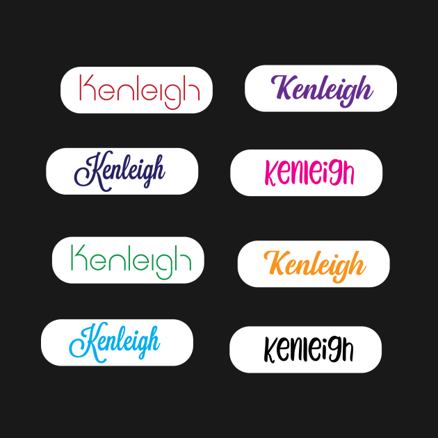 Kenleigh Name Stickers - Kenleigh Name - T-Shirt | TeePublic
