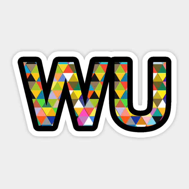 Wu, name, typography - Wu - Sticker | TeePublic