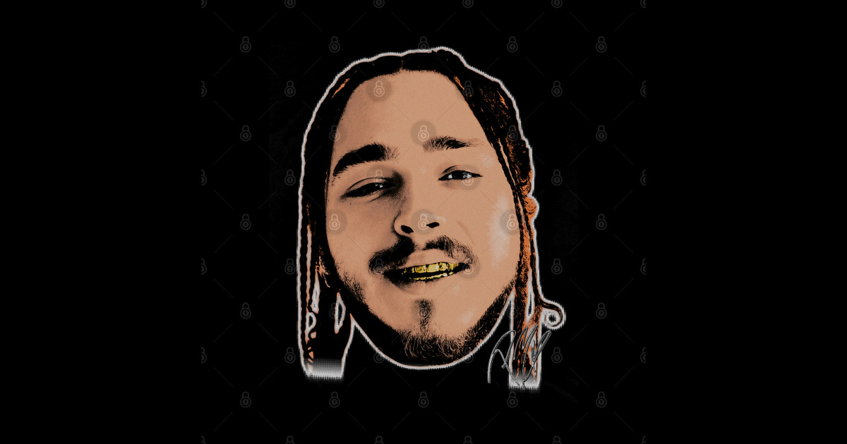 Post Malone Big Face - Post Malone - Sticker | TeePublic