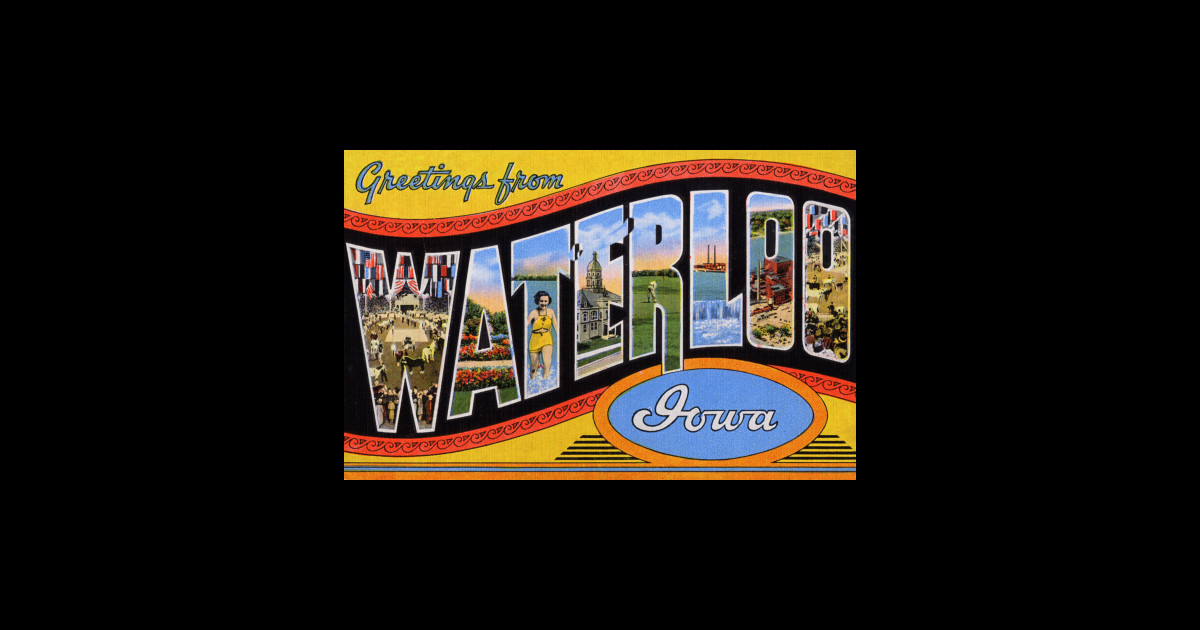 Greetings from Waterloo Iowa, Vintage Large Letter Postcard - Vintage ...