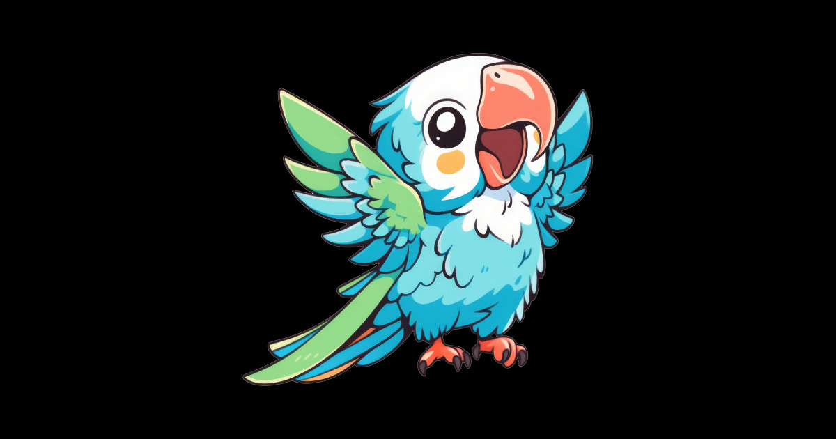 Chibi style Macaw - Birds - Sticker | TeePublic