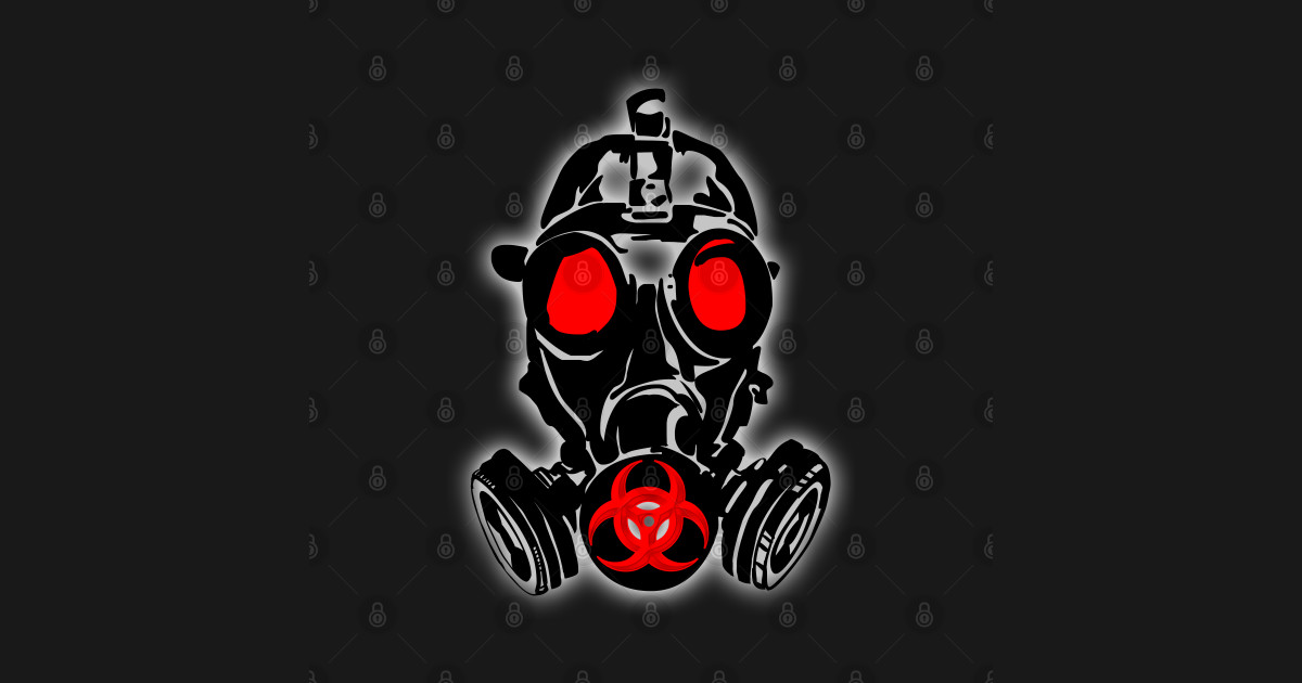 biohazard, gas mask - Biohazard Gas Mask - Sticker | TeePublic