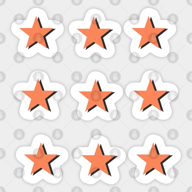 Little Orange VSCO Stars Sticker Pack - Little - Sticker | TeePublic