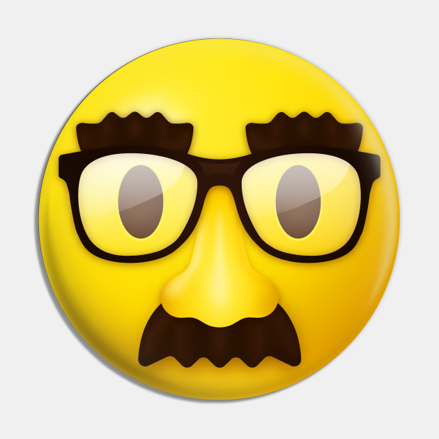 Disguised face emoji - Disguised Face Emoji - Pin | TeePublic