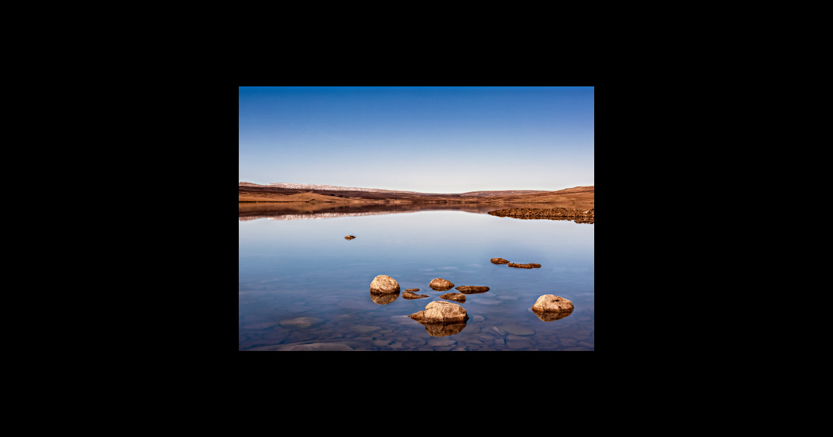 First Snow - Cow Green Reservoir - Cow Green - Sticker | TeePublic