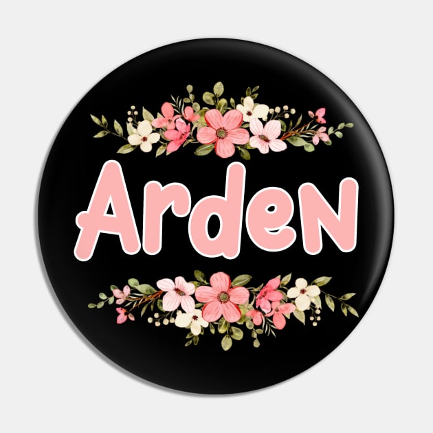 Flower Border Arden Name Label - Flower Border Arden Name Label - Pin ...