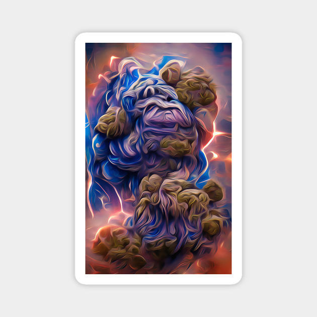 Blue Gooey Expanded Coruscating Nug Bud Weed - Nugs - Magnet | TeePublic