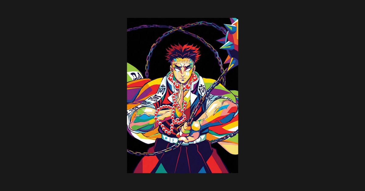 Demon Slayer Gyomei Himejima Pop Art - Demon Slayer - T-Shirt | TeePublic