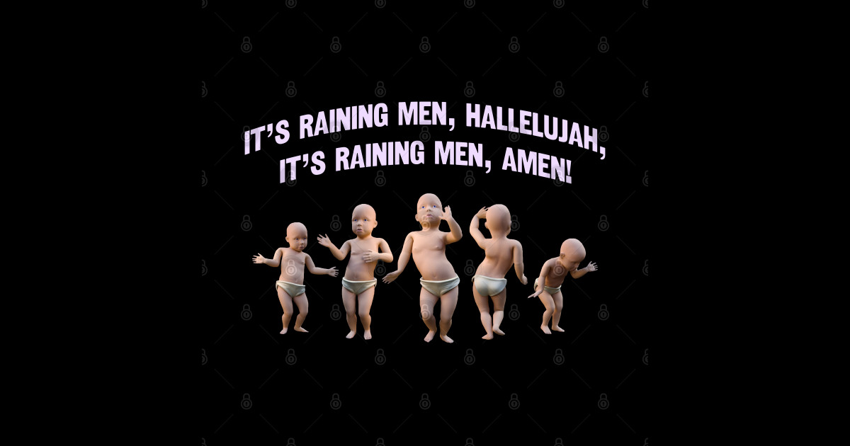 It's Raining Men, Hallelujah - Funny Drag Meme - Drag Club - Sticker ...