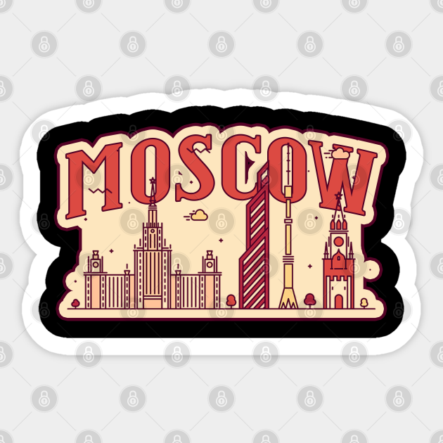 Moscow city - Moscow - Sticker | TeePublic