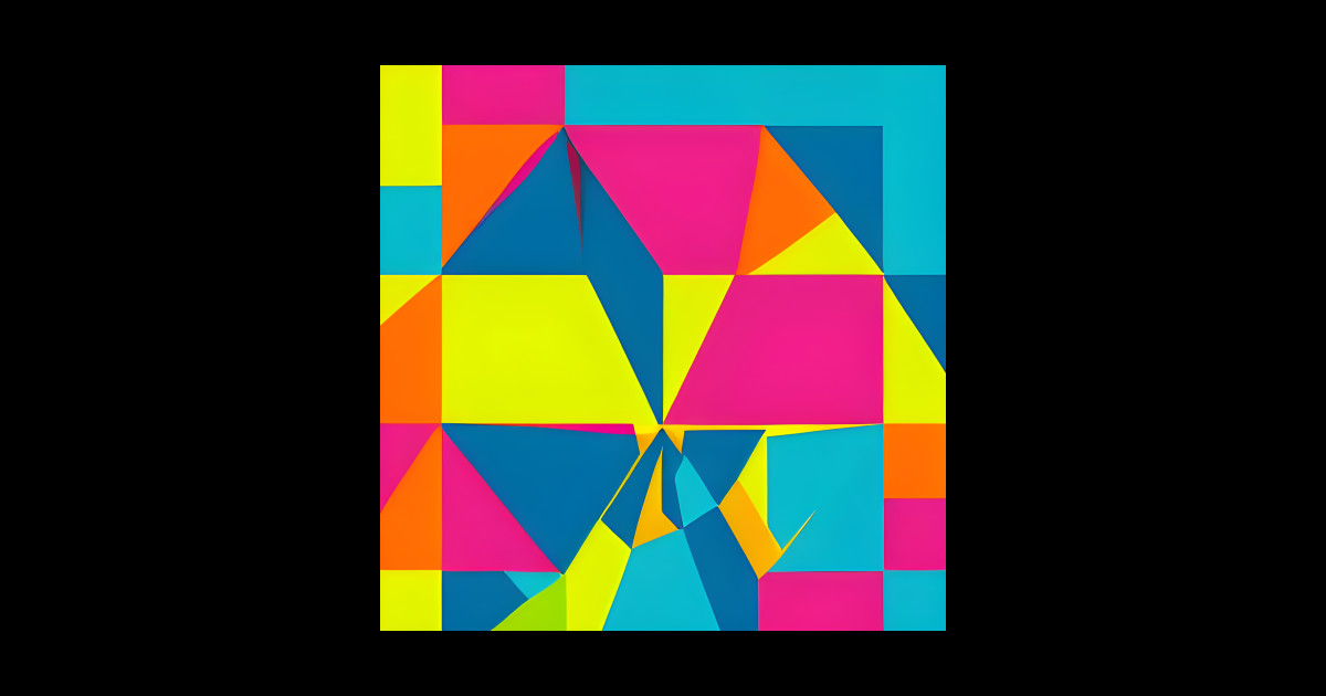 Colorful Polygon Pattern - Polygons - Sticker | TeePublic