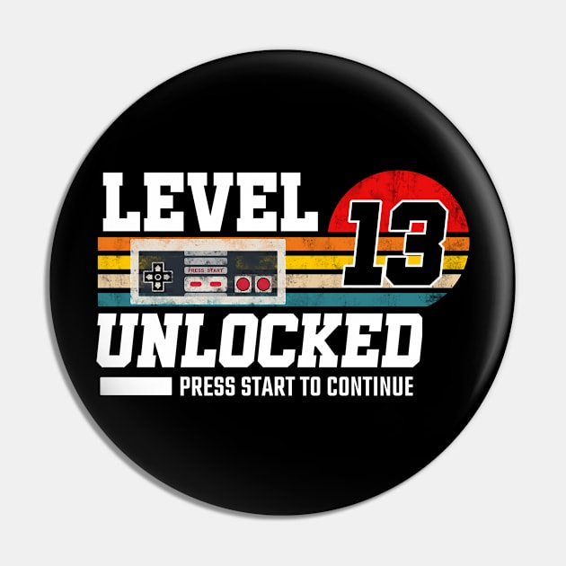 Level 13 Unlocked 13 Year Old Gamer 13th Birthday Gaming - Video Gamer ...