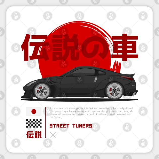 Midnight Racer Black 350 Z JDM - 350z - Sticker | TeePublic