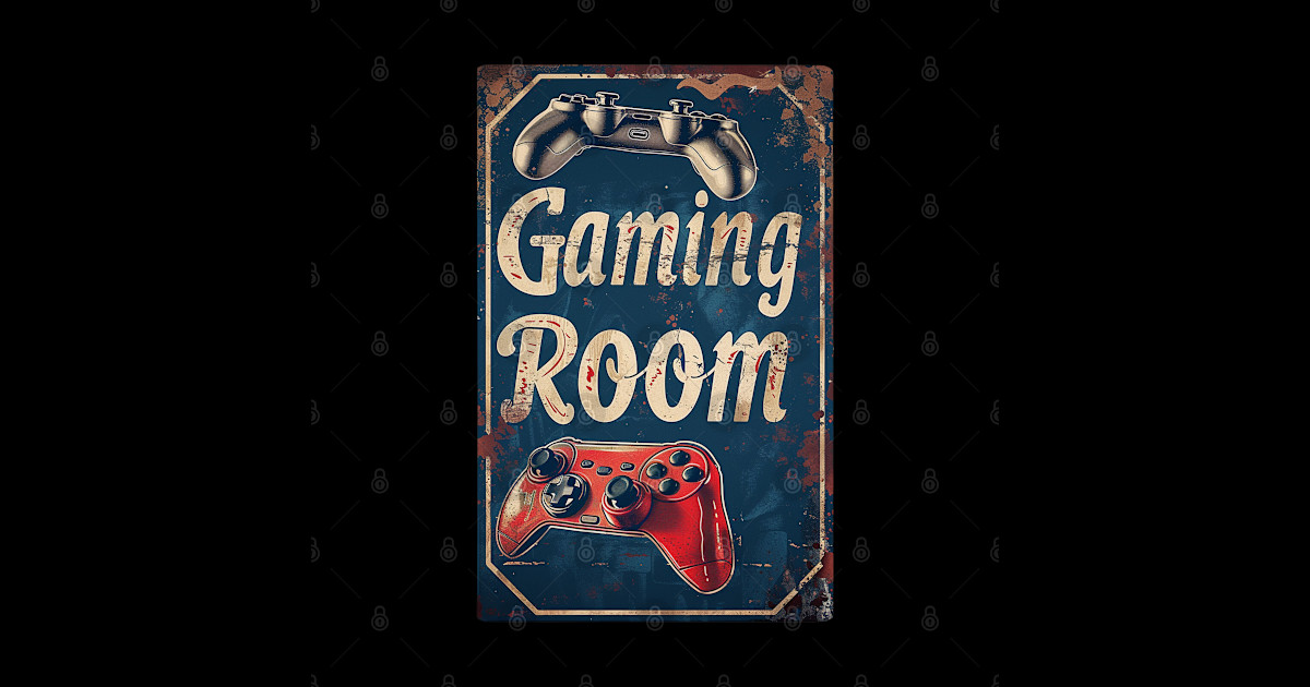 Vintage Gaming Room - Gaming Room - Posters and Art Prints | TeePublic