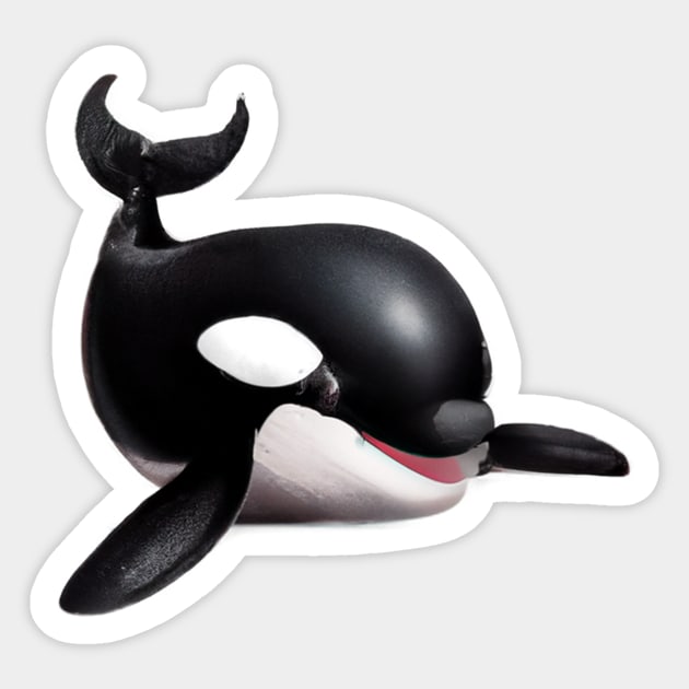 Cute Orca Drawing - Orca - Sticker | TeePublic