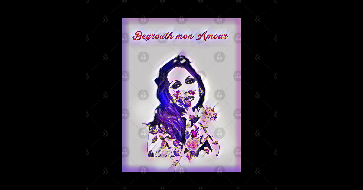 Fairuz paint - Lebanese Art - Sticker | TeePublic