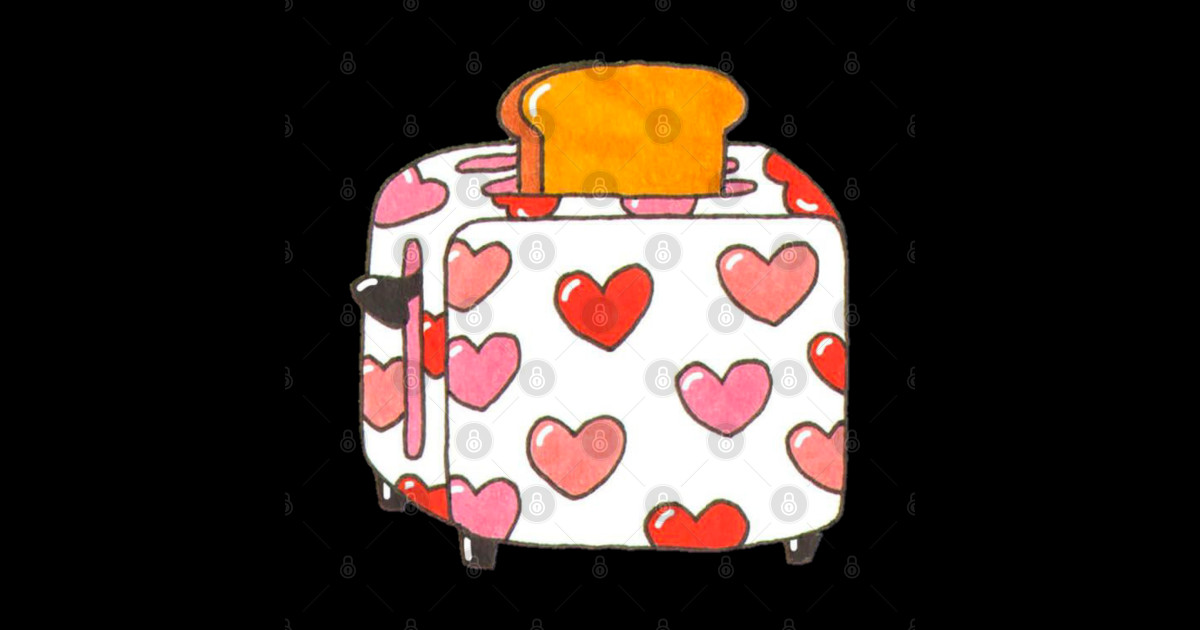 Lovely toaster///Drawing for fans - Lovely Toaster - Sticker | TeePublic