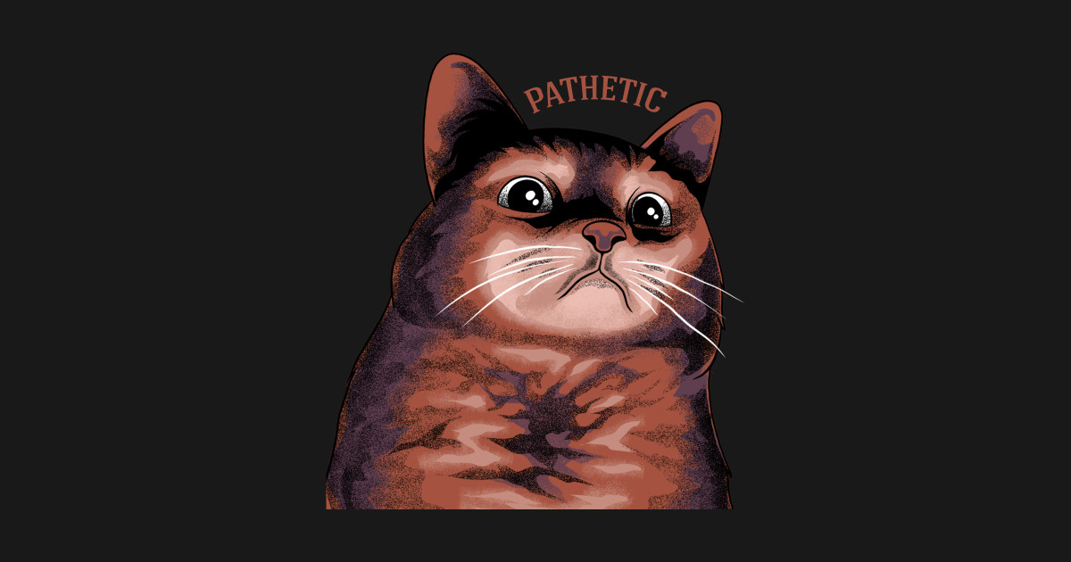 pathetic cat meme - Pathetic Cat Meme - T-Shirt | TeePublic