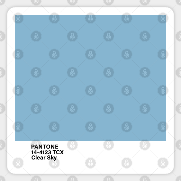 PANTONE 14-4123 TCX Clear Sky - Pantone 14 4123 Tcx Clear Sky - Sticker ...