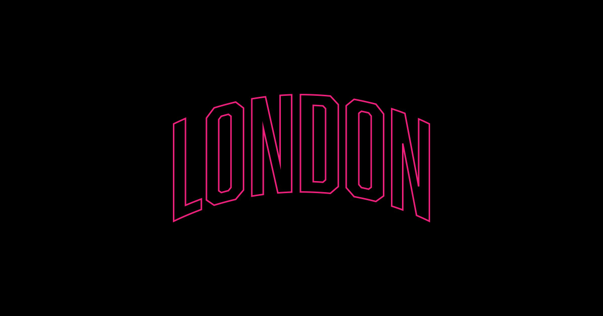 London Hot Pink Outline - London - Sticker | TeePublic