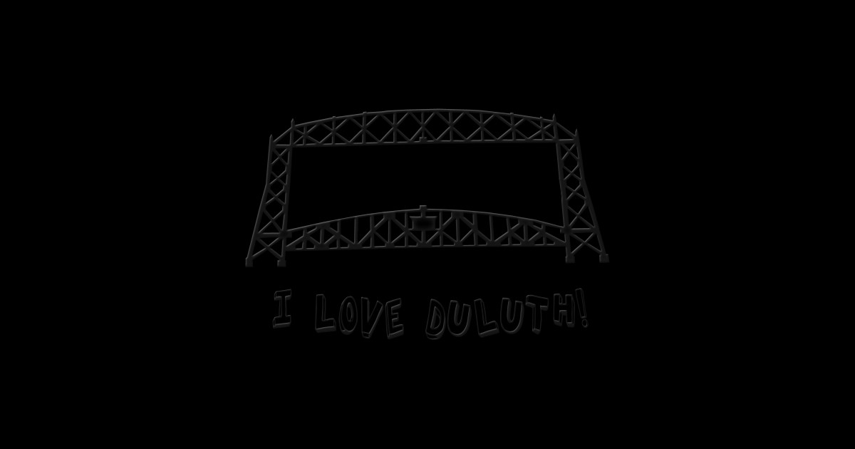 Duluth, Minnesota Aerial Lift Bridge "I Love Duluth" - Duluth - Sticker ...