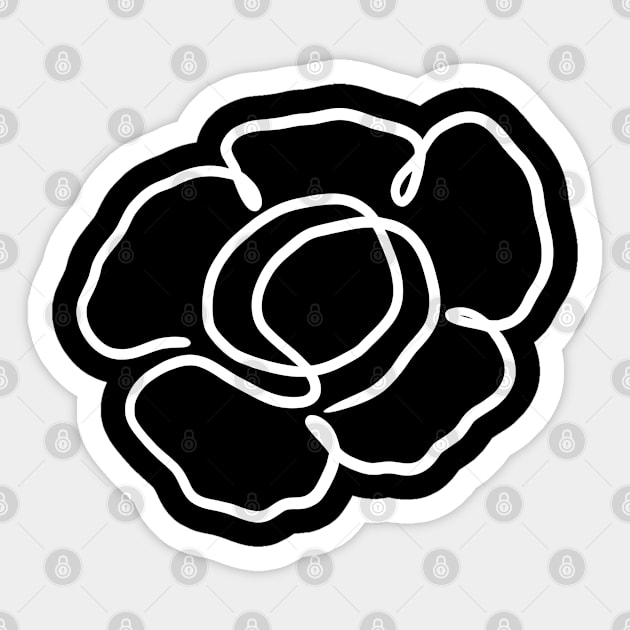 Rafflesia Bloom Line Drawing - Flower - Sticker | TeePublic