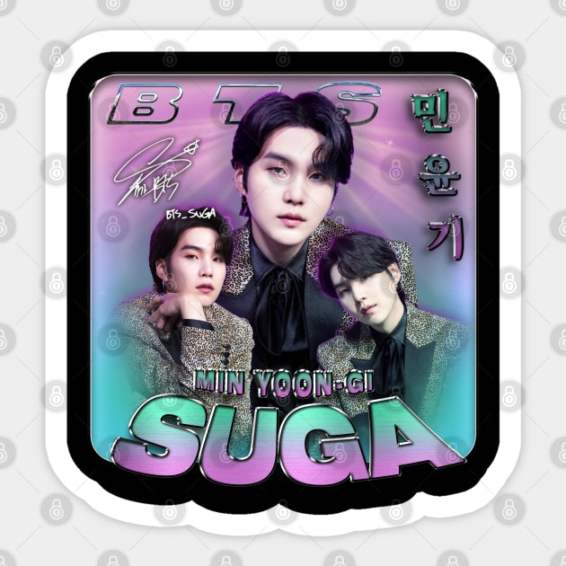 BTS SUGA BOOTLEG T-SHIRT - Suga Bts - Sticker | TeePublic