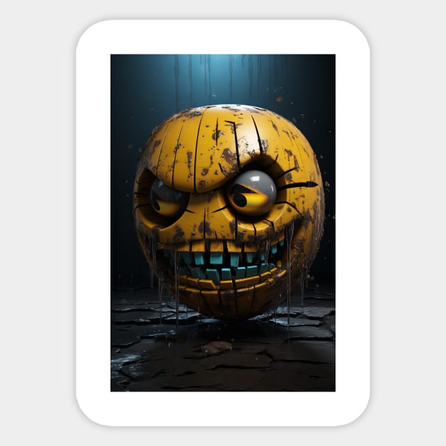 Scary Emoticon - Scary Emoticon - Sticker | TeePublic