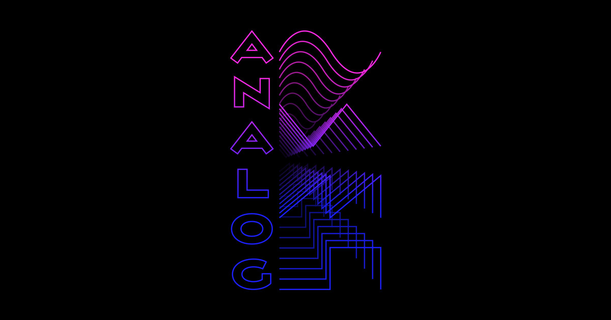 Analog Waveform Digital Analog Design Modular Gift - Synthwave ...