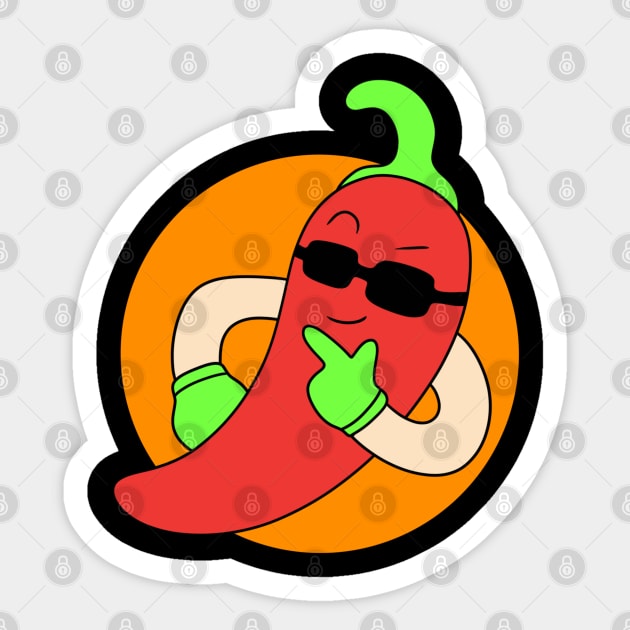 Cool chilli pepper - Chilli - Sticker | TeePublic