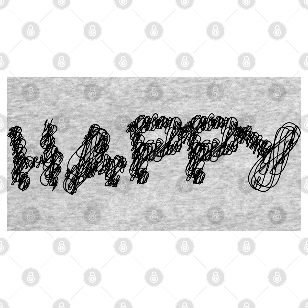 happy scribble art typography for worker - Happy - T-Shirt | TeePublic