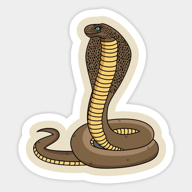 Brown cobra snake illustration - Brown Cobra Snake Illustration ...