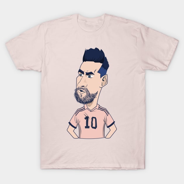 Messi Cartoon-Inter Miami - Lionel Messi - T-Shirt | TeePublic