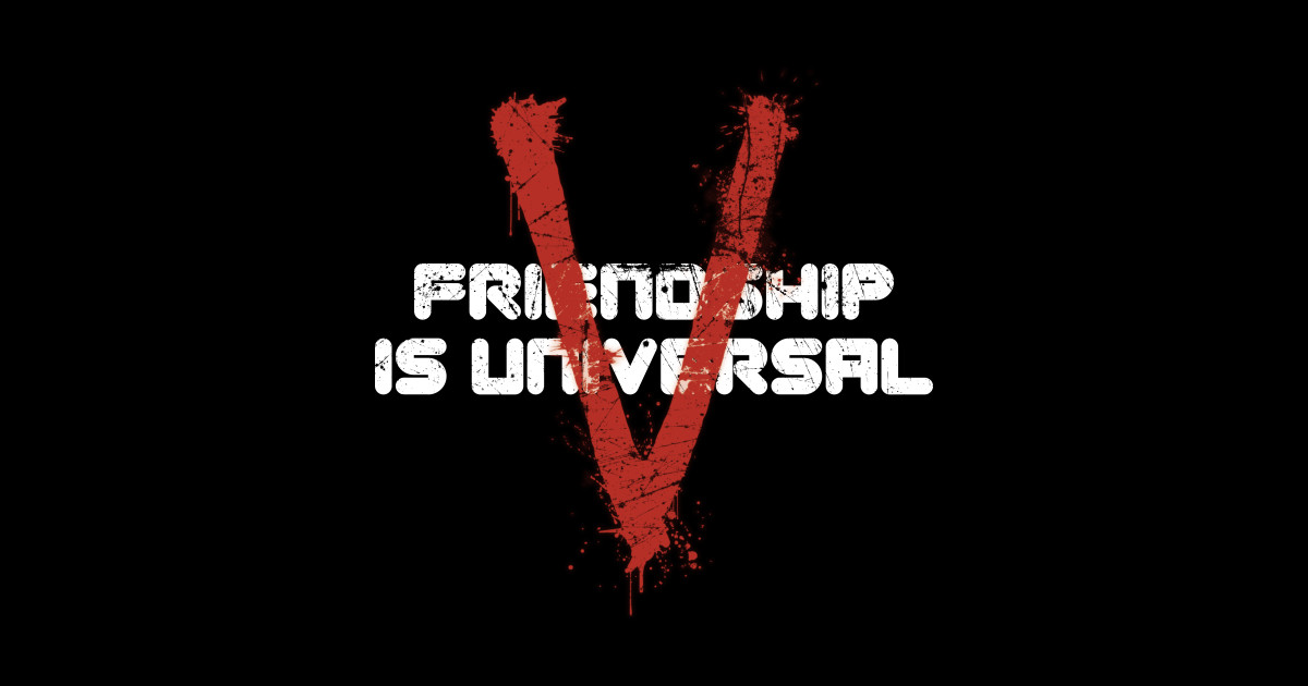 Friendship is Universal - V - Sticker | TeePublic