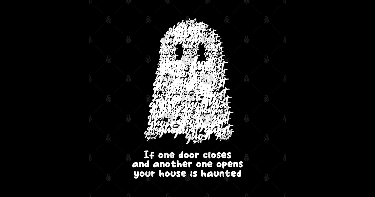 Ghostly ghost doors - Ghost - Sticker | TeePublic